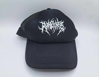 Gothic Script Men's Black Trucker Hat Cap | eBay