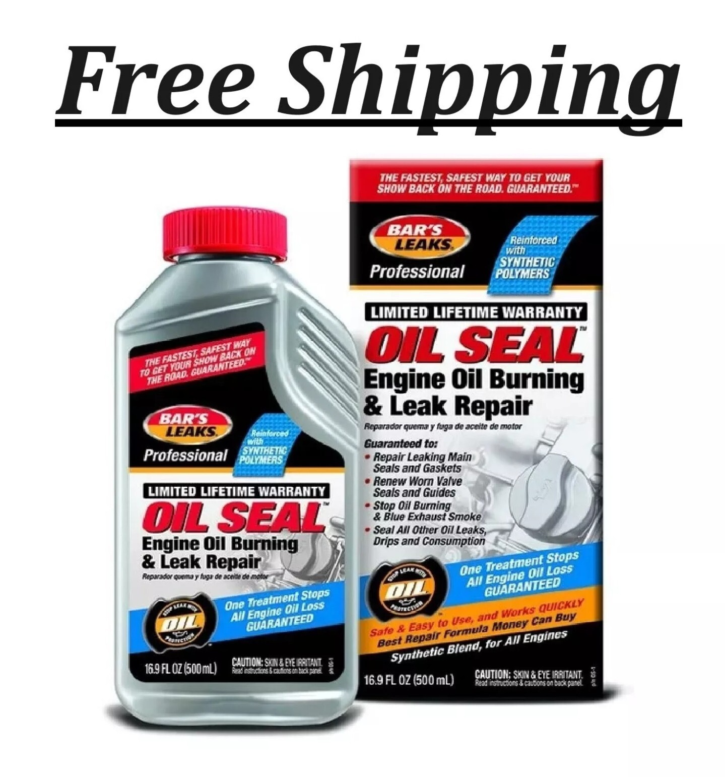 Bar's Leaks Oil Seal Engine Oil Burning & Leak Repair Additive 16.9 oz ...