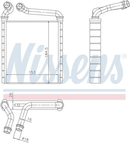 RADIADOR CALEFACCION VOLKSWAGEN GOLF V VI - OE: 3C0819031 / 3C0819031A ...