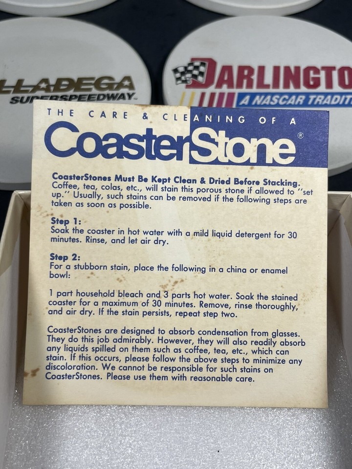 NASCAR Racing Coaster Set 4 Piece Race Car Theme by CoasterStone ...