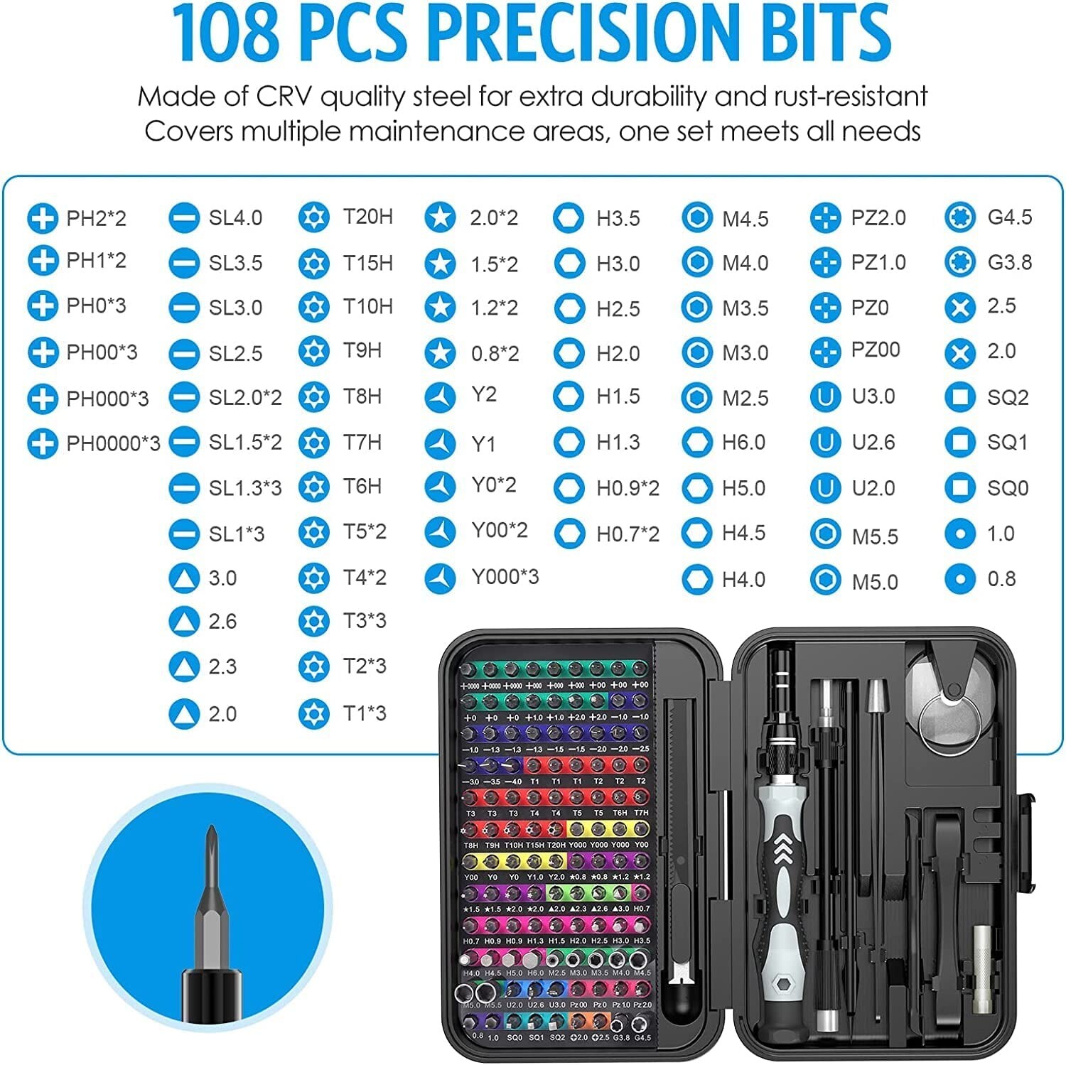 132 in 1 Precision Screwdriver Set Torx Computer PC Phone Watch Repair ...