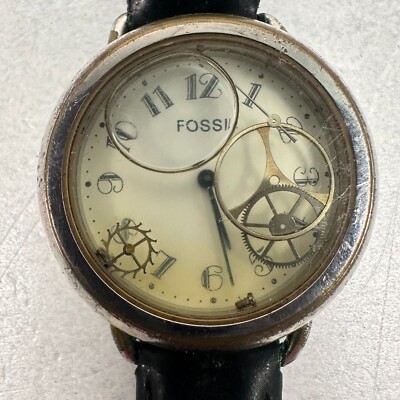 VTG Fossil Watch Liquid Dial Floating Gears Road Trip Y2K 90s FOR PARTS ...