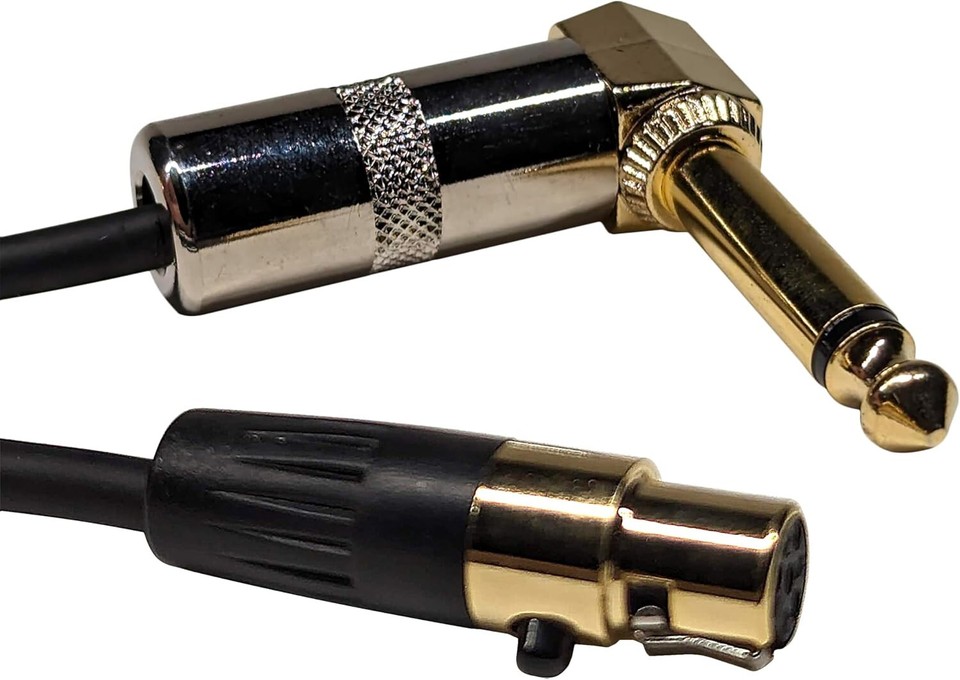 4-Pin TA4F to Right-Angle 1/4-Inch Connector Cable for Shure WA304 T1 ...