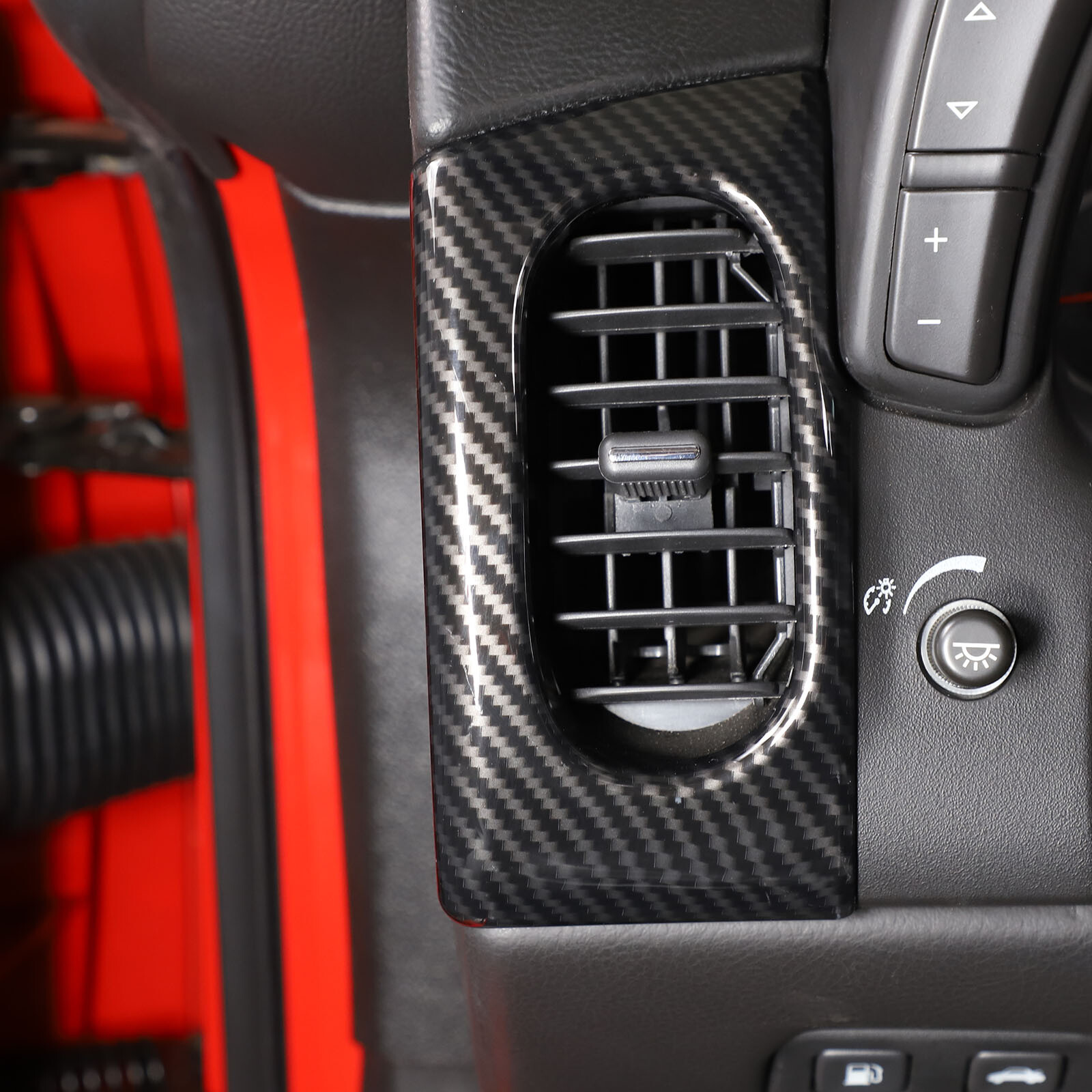 ABS Carbon fiber Side Air Outlet Vent Panel Trim For Corvette C6 2005 ...