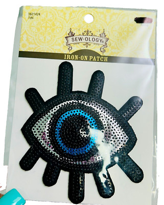 BNWT SEW-OLOGY HOBBY LOBBY SPARKLY EYEBALL EMBROIDERED IRON-ON PATCH APPLIQUE | eBay