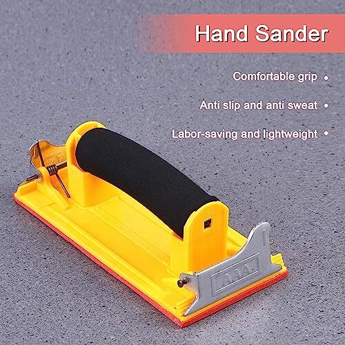 Hand Sander Sandpaper Holder with Sponge Handle 7 x 3.5 inch Manual ...