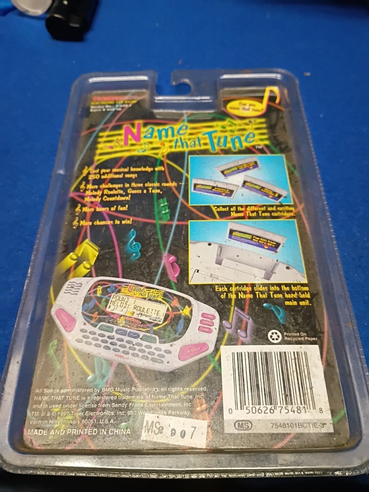 Tiger Electronic Name That Tune Handheld Cartridge Pop Hits 60s-90s New ...