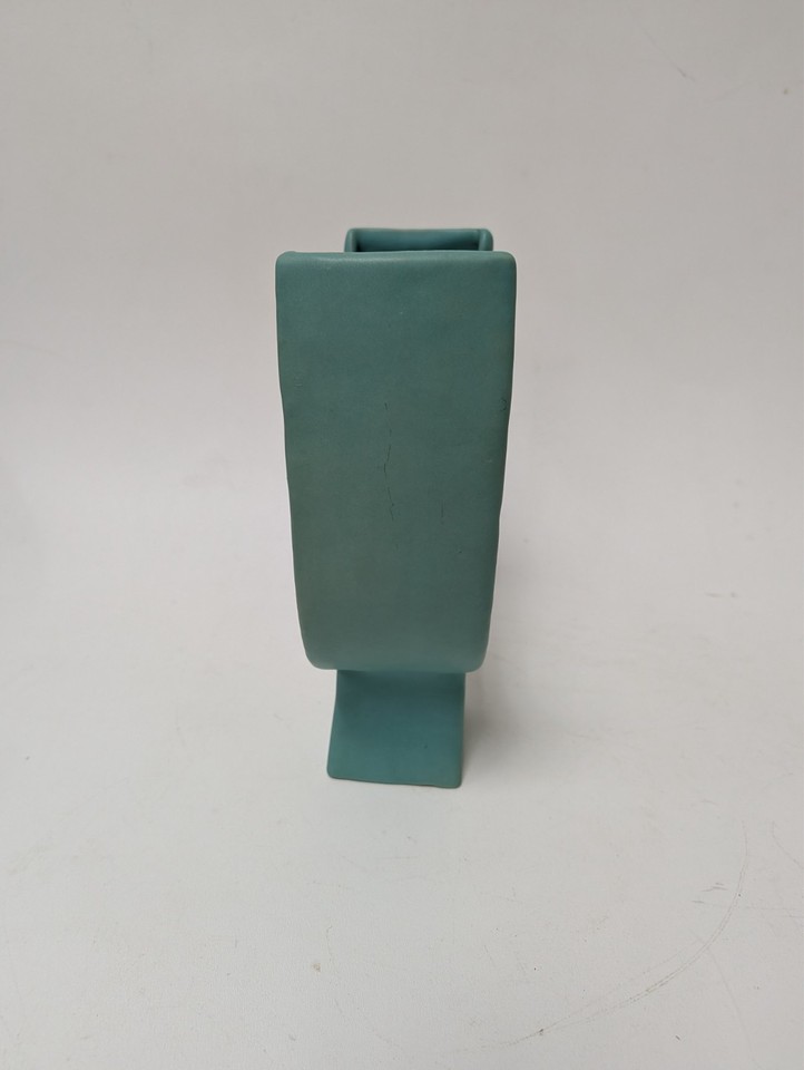 Art Deco Van Briggle Turquoise Half Moon Vase Signed RARE Shape | eBay