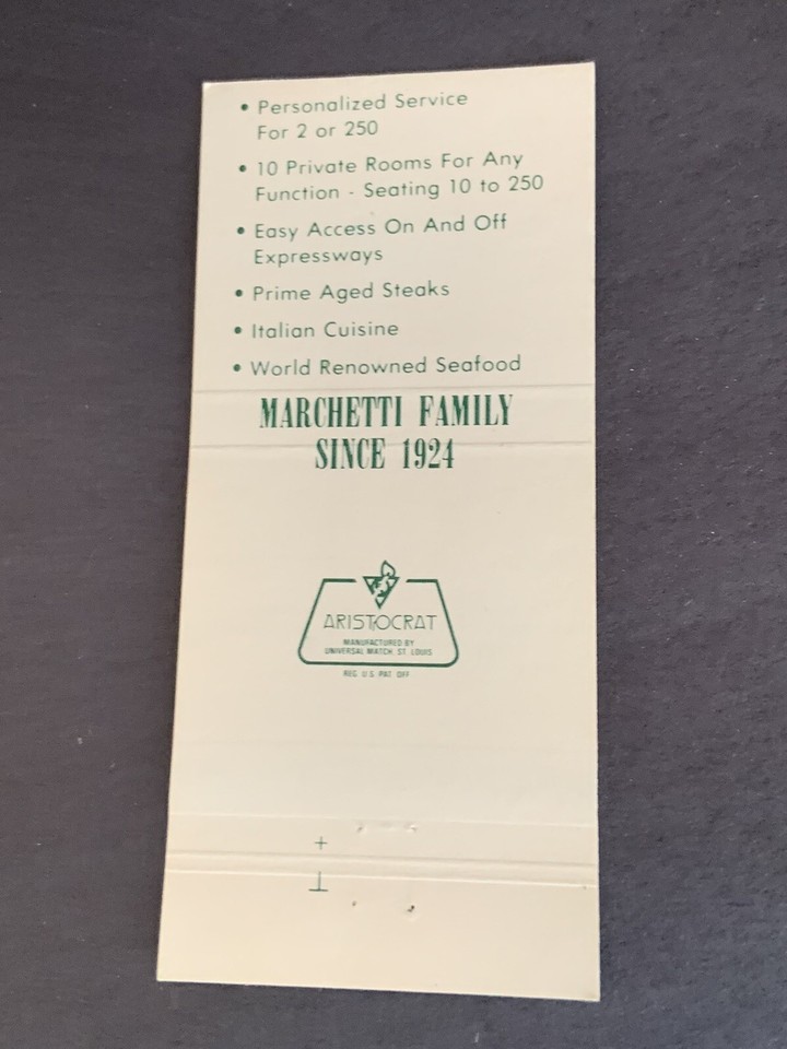 Vintage Illinois Matchbook: “Como Inn - Since 1924” Chicago, IL | eBay