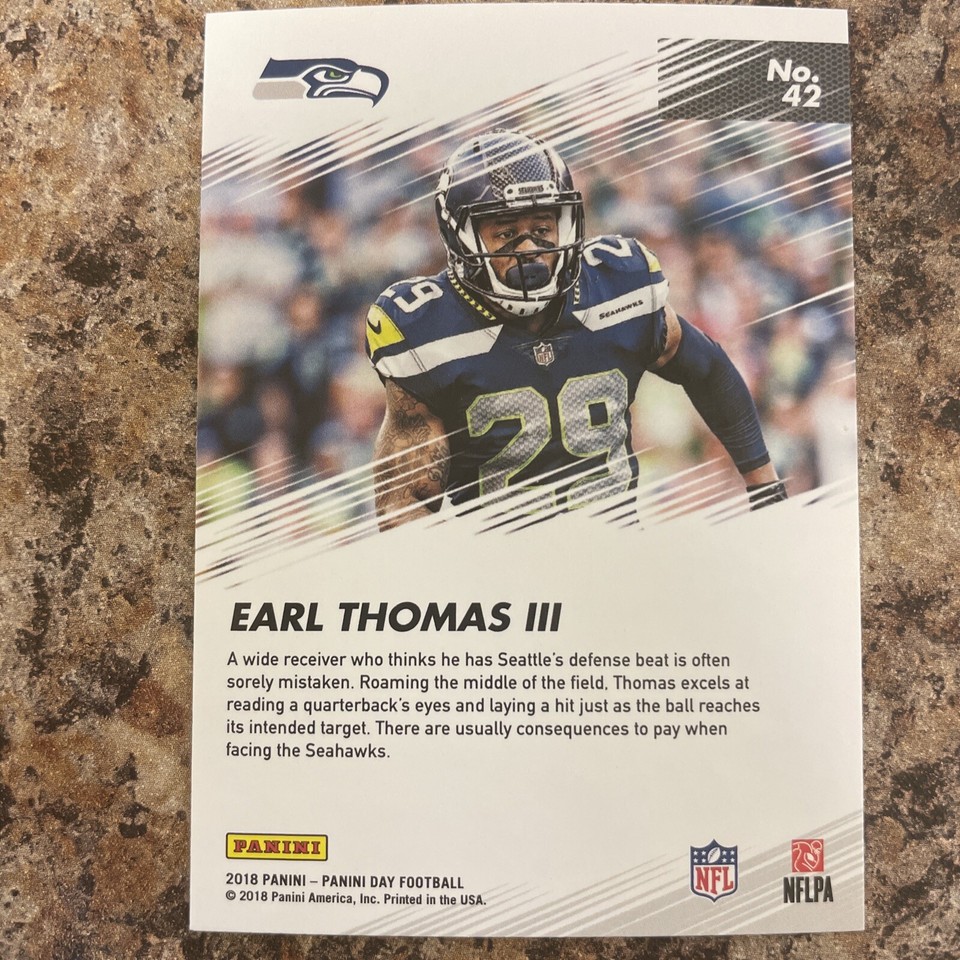 Earl Thomas III 2018 Top 100 Seattle Seahawks Panini #42 | eBay