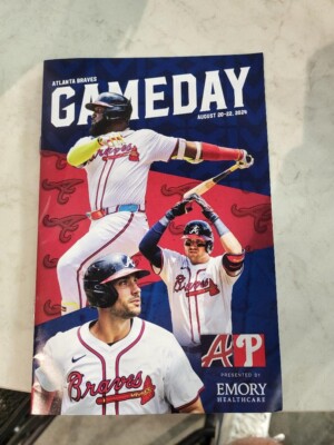 ATLANTA BRAVES GAMEDAY PROGRAM v. PHILIES AUG 20-22, 2024 OZUNA ON ...