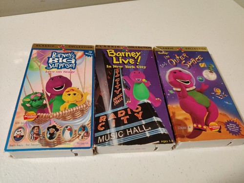 Barney VHS Lot Barney's Big Surprisez Live On New York, Outer Space ...
