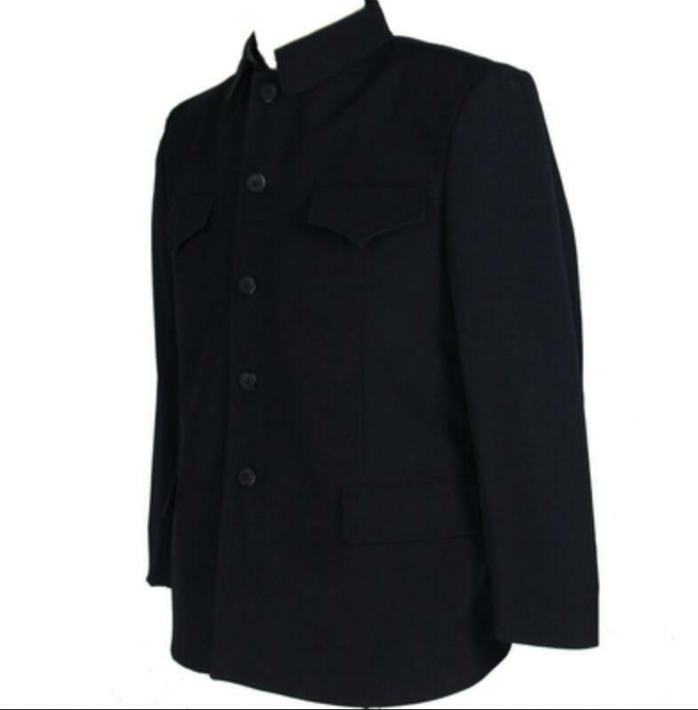 Men‘s Turn Down Mao Chinese Blazer Collar Tunic Jacket Suit Single ...