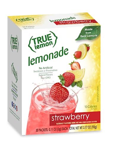 True Lemon Strawberry Lemonade Water Enhancer Drink Mix (30 Count), Low ...