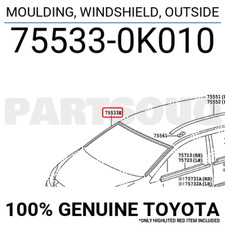 758510K010+Genuine+Toyota+Moulding+Body+Rocke+75851-0k010 for sale ...