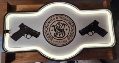 New Smith & Wesson sign Illuminated 17" x 10" promotional Led Neon ...