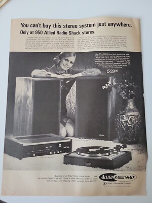 1971 Allied Radio Shack stereo system receiver speakers turntable ...