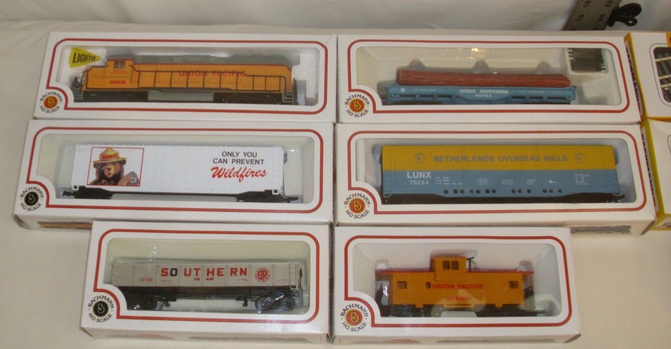 BACHMANN TIMBERLAND EXPRESS HO 6 PIECE TRAIN SET BOXED SMOKEY THE BEAR ...