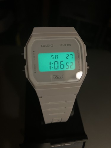 Custom Casio F91WB with Green Screen and Glow in the Dark Mods; used | eBay