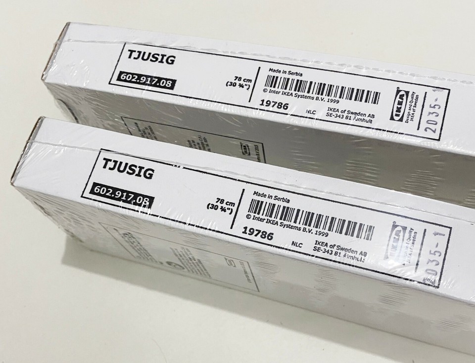 SET of 2 - Ikea TJUSIG Hanger Storage Organizer Wall Coat Rack White 30 ...