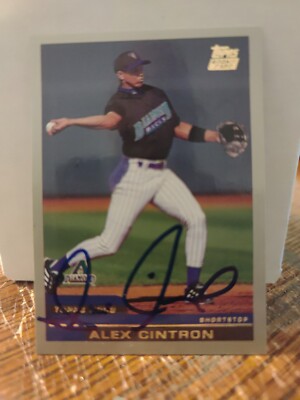 Alex Cintron Autograph 2000 Topps Traded Signed Baseball Rookie Card # ...