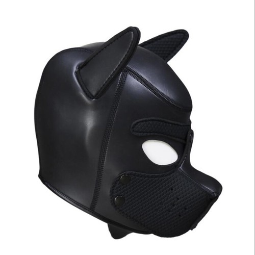 Padded Soft Rubber Neoprene Puppy Role Play Dog Cosplay Full Head Hood ...