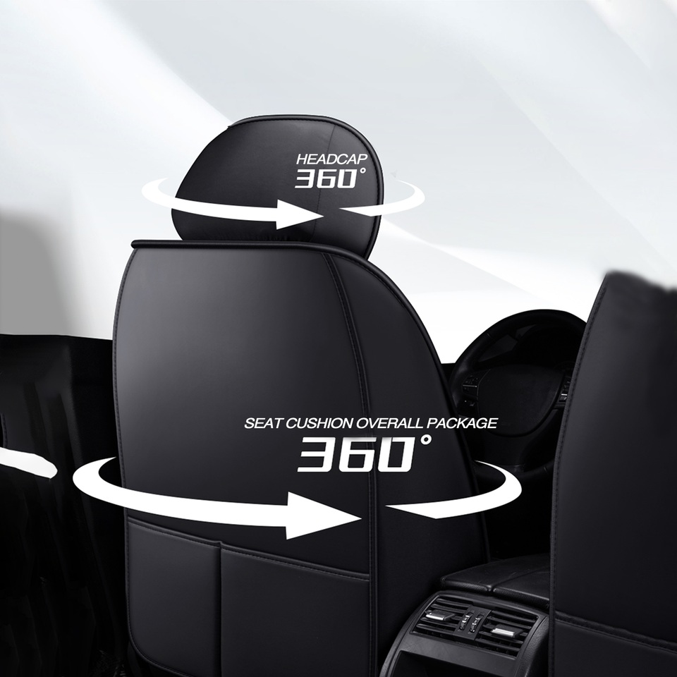 For Hyundai Elantra Car Seat Cover 5 Seat Front&Rear Full Set Leather ...