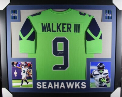 KENNETH WALKER Signed/Autographed Custom Jersey in 35x43 Frame ...