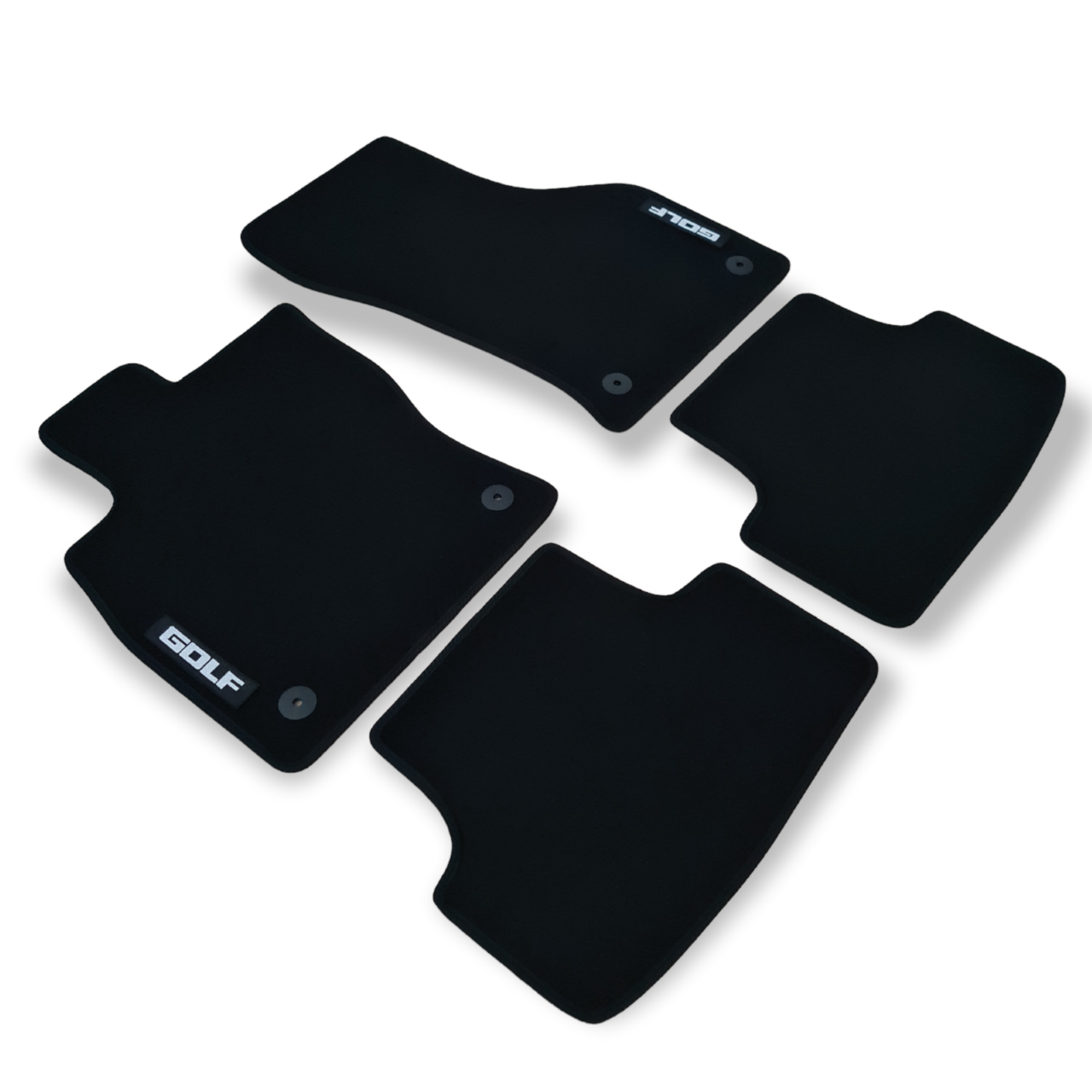 Velour Car Floor Mats For VW Golf Mk7 Waterproof Black Carpet Rugs Auto ...