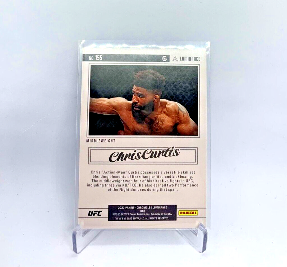 UFC 2023 "CHRIS CURTIS" #155 SILVER /25 Rookie Card RC Chronicles ...