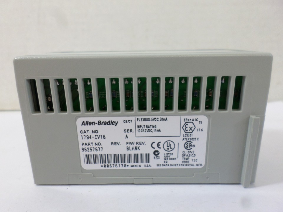 Allen Bradley 1794-IV16 1794IV16 24 VDC Source Input FLEX I/O ser A ...