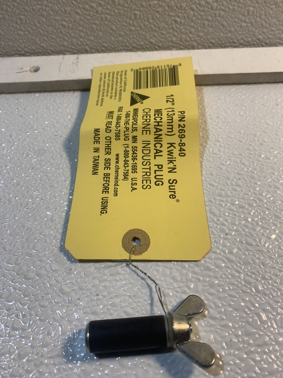 1 Cherne Industries KWIK 'N SURE Mechanical Plug 1/2" (12.7mm) NEW | eBay