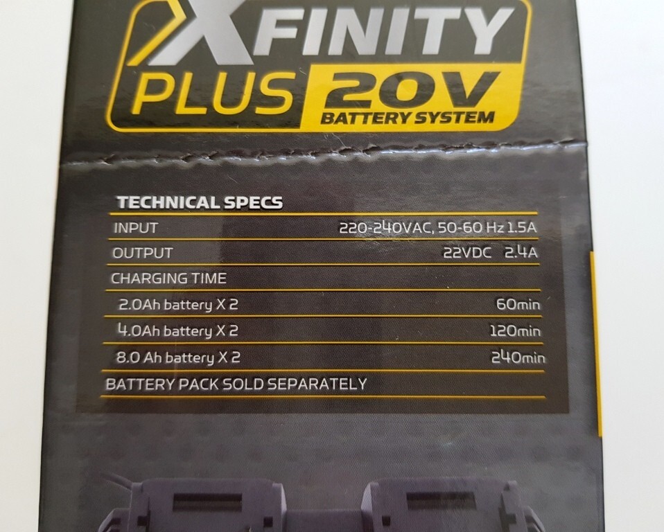 XFINITY Plus TWIN, 20V LI-ION BATTERY CHARGER. WORKZONE,FERREX ...