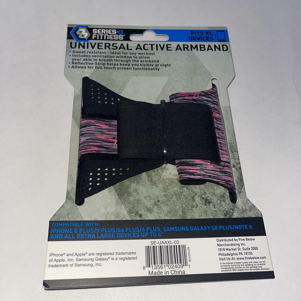 Universal Active Phone Armband for Large & XL Devices Pink Silver | eBay