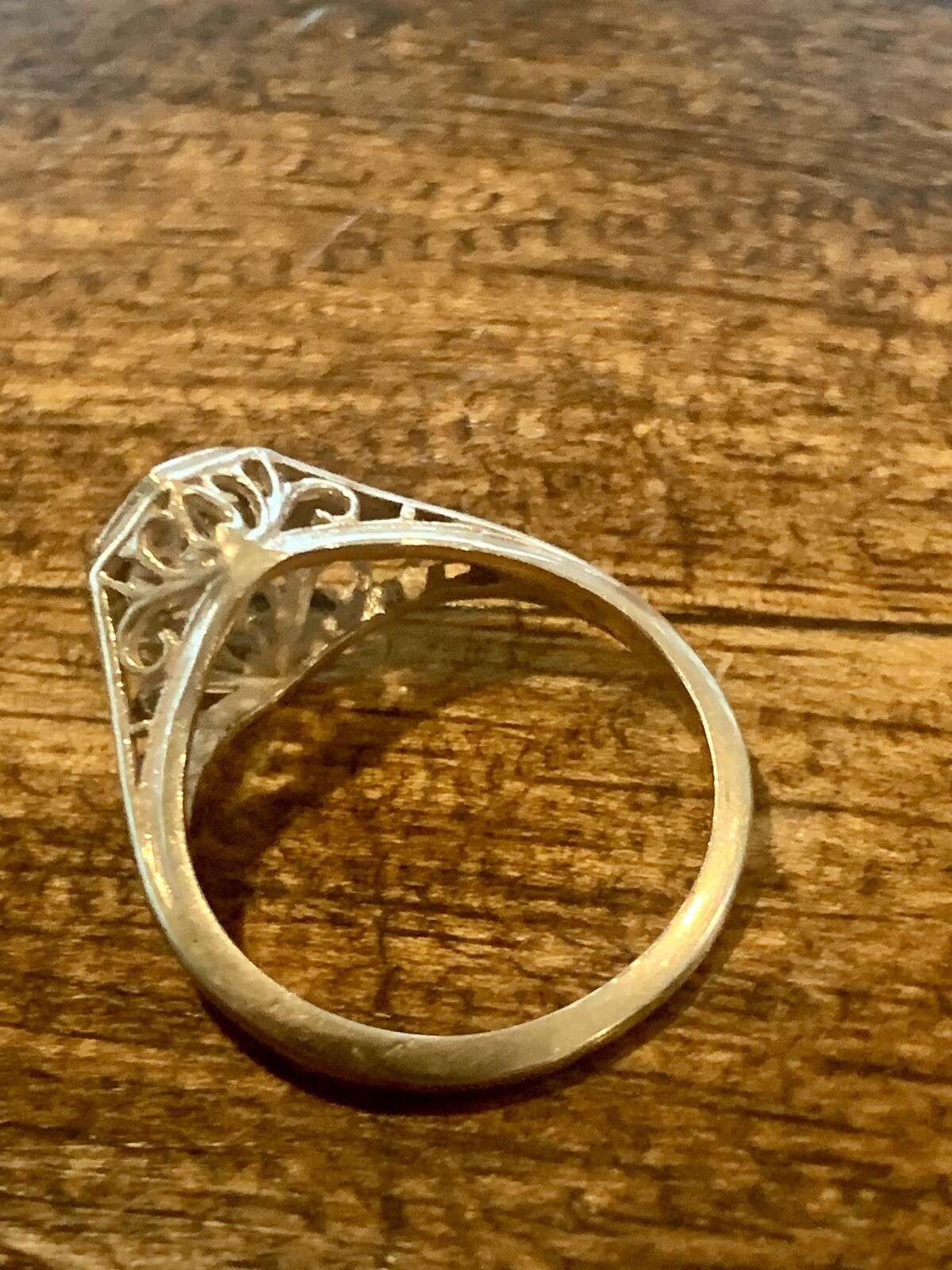 Women’s White Gold Used Diamond Ring Antique Art Deco Engagement .65 Ct ...