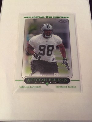 2005 Topps Chrome Atiyyah Ellison RC #269 Carolina Panthers | eBay