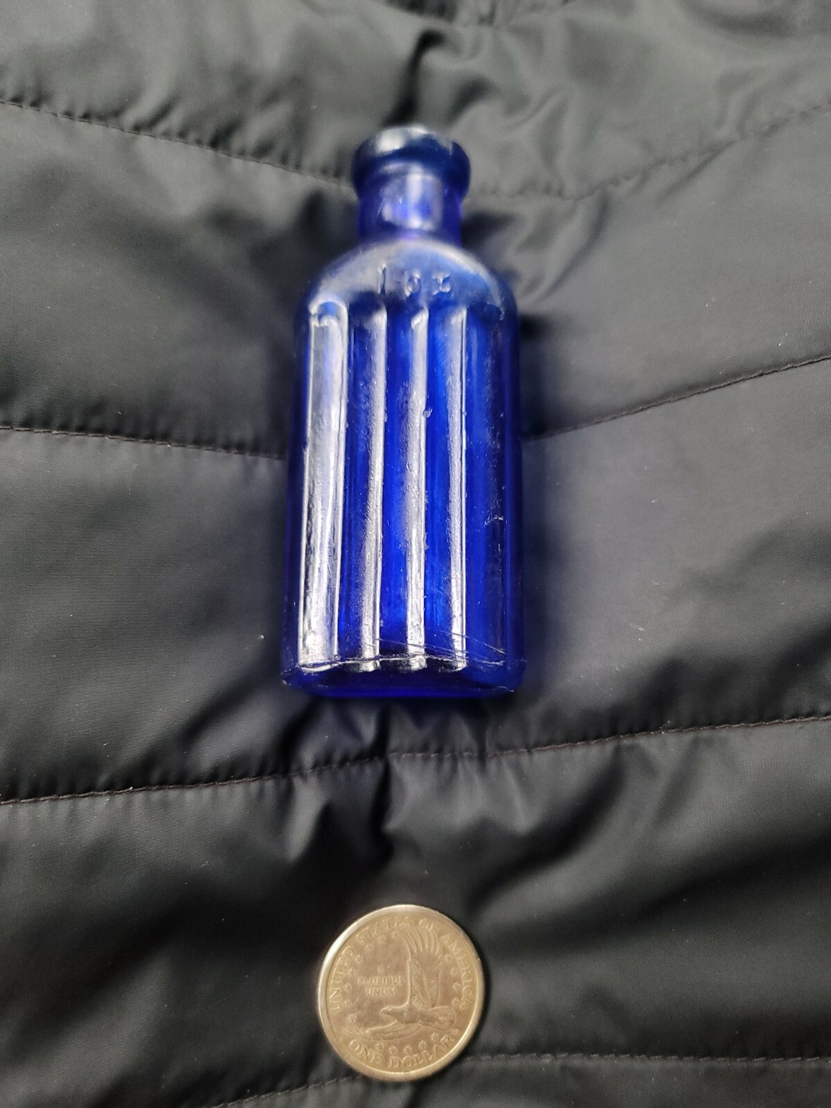 Old Cobalt Poison Bottle☆ Antique Blue American 1 Ounce Poison Bottle ...