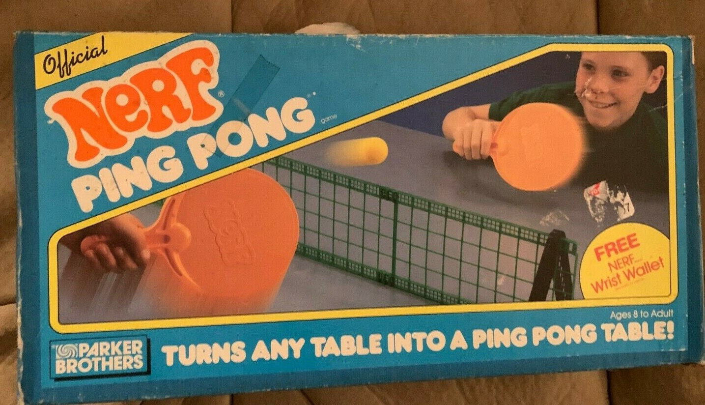 Nerf Ping Pong 1982 Vintage Game By Parker Brothers Hard To Find | eBay