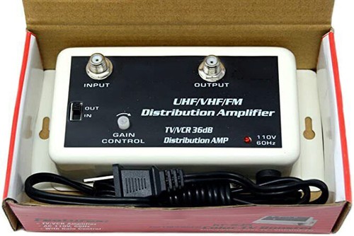 10 dB, 24 dB, 25 dB or 36 dB Distribution Amplifier UHF/VHF/FM Signal ...