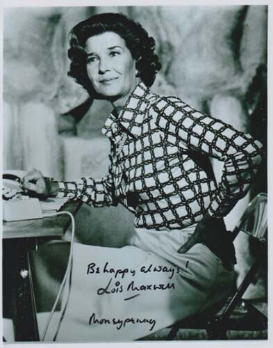 LOIS MAXWELL (+) 007 JAMES BOND SIGNED AUTOGRAPH MISS MONEYPENNY SWLM ...