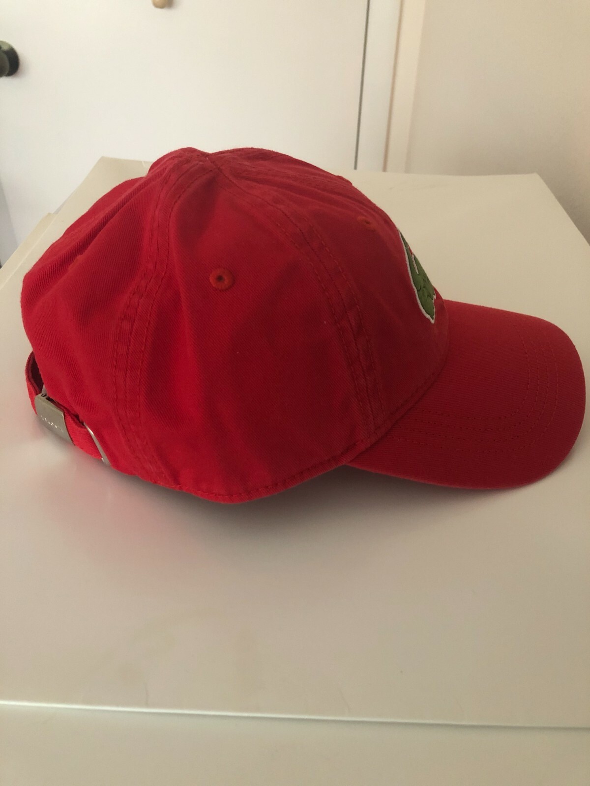NWT AUTHENTIC LACOSTE LARGE CROC LOGO ADJUSTABLE BASEBALL HAT CAP RED ...