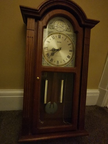 Large Vintage Acctim Tempus Fugit Chiming Wall Clock | eBay UK