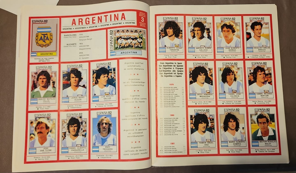 1982 World Cup Spain 1982 Sticker Album Panini Complete Magazine ...