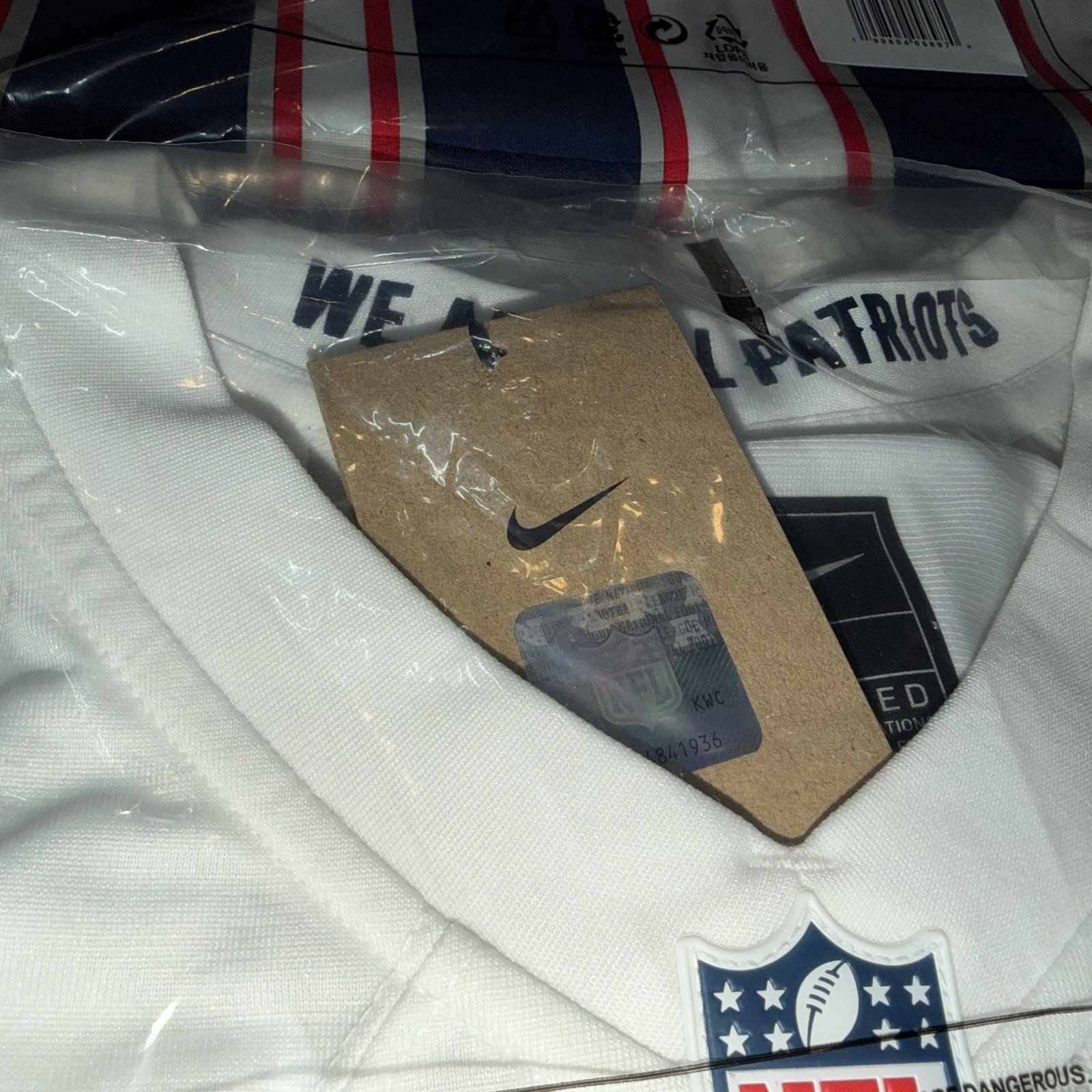 Nike Drake Maye Super Bowl 60 LX Patch Game Jersey New England Patriots ...