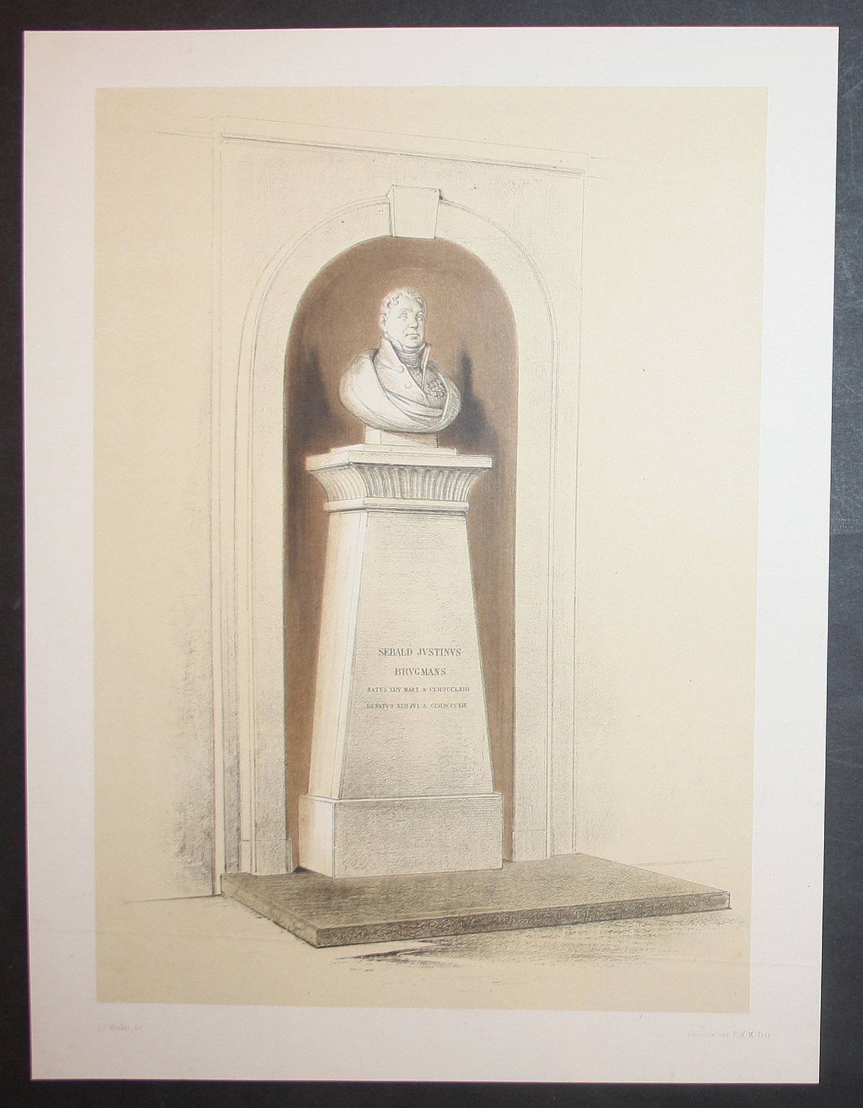 Sebald Justinus Brugmans Dutch Nerd Botaniker Litografía Retrato | eBay