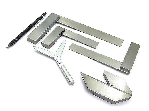 6Pcs Engineer Kit: Try Squares, Center Square, Scriber & Finder - USA ...