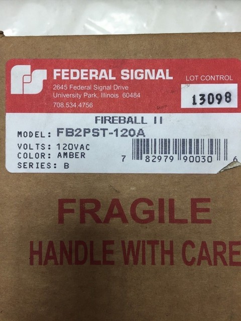 Federal Signal FB2PST Fireball 120VAC Strobe Warning Light - Amber ...
