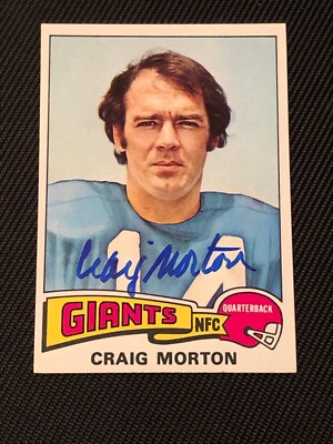 CRAIG MORTON 1975 TOPPS SIGNED AUTOGRAPHED CARD #55 NEW YORK GIANTS | eBay