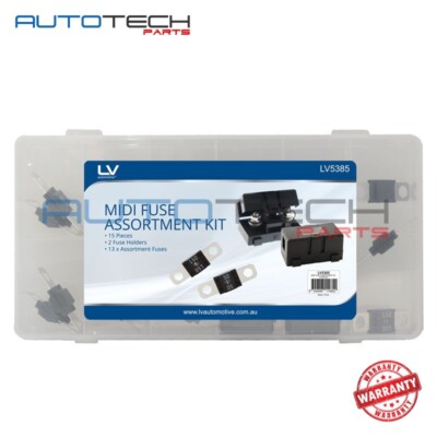 MIDI ASSORTMENT KIT 15 PIECE INCLUDES 2 X FUSE HOLDER 13 X ASSORTMENT ...