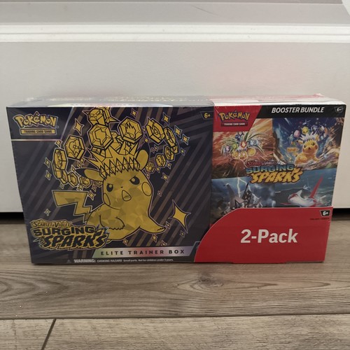 Pokémon Surging Sparks Elite Trainer Box/Booster Bundle Costco 2-Pack ...